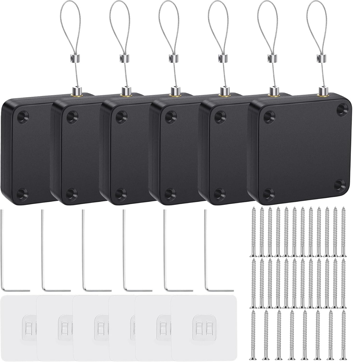 6 Pcs Hiboom Punch Free Automatic Screen Door Closer 1000g Residential ...