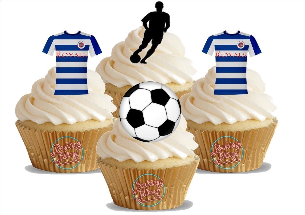 Amazon.com: Baking Bling 12 x Reading FC Football Mix - Choose from ...