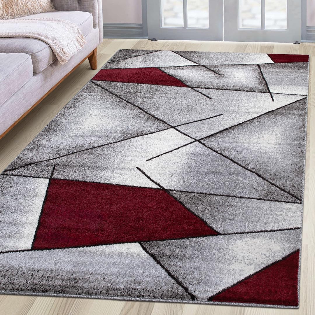 Amazon.de: Paco Home Designer Teppich Modern mit Konturenschnitt Karo ...