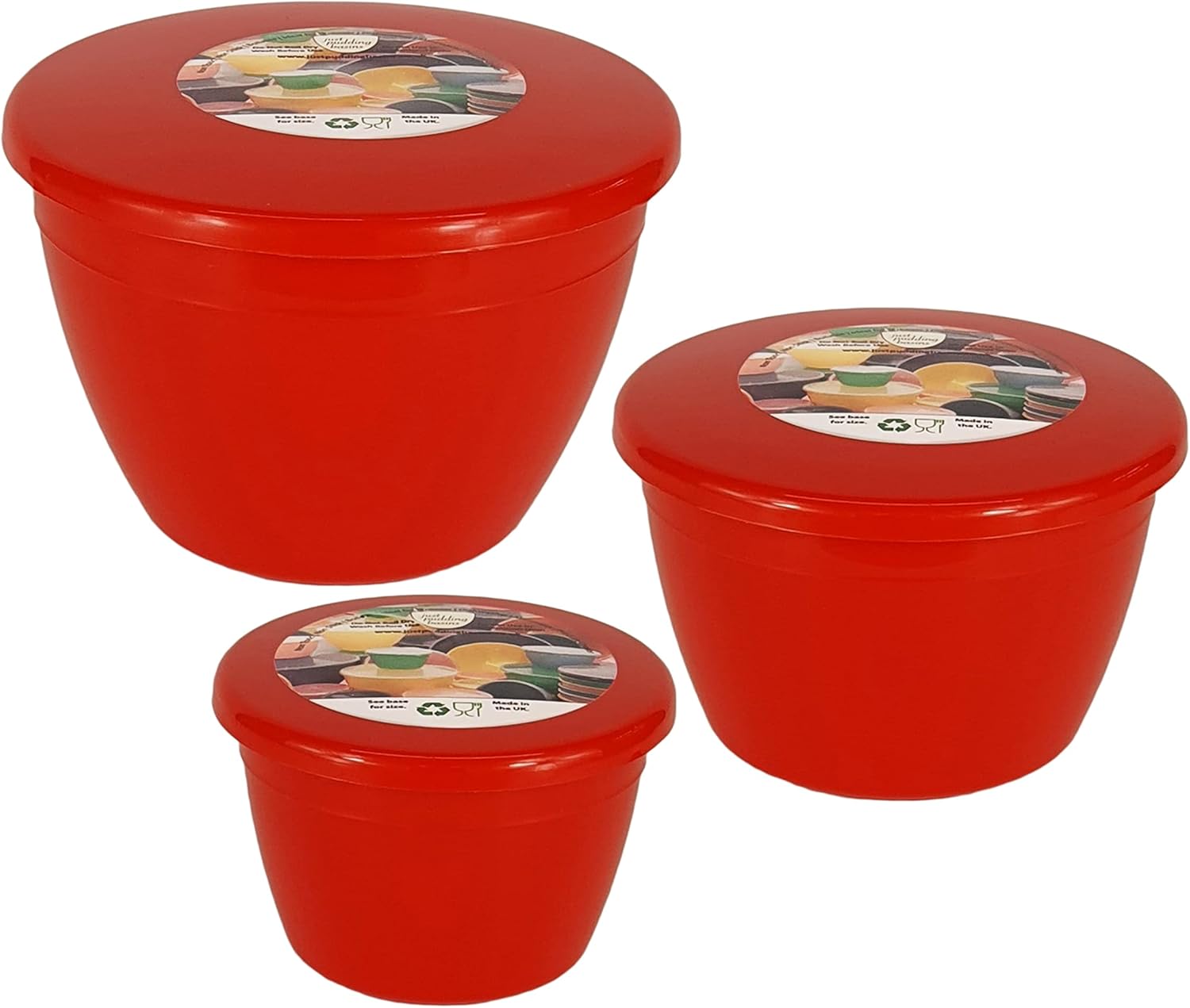 Just Pudding Basins 3 Smaller Sizes in One Set Steam Pudding Bowls ...