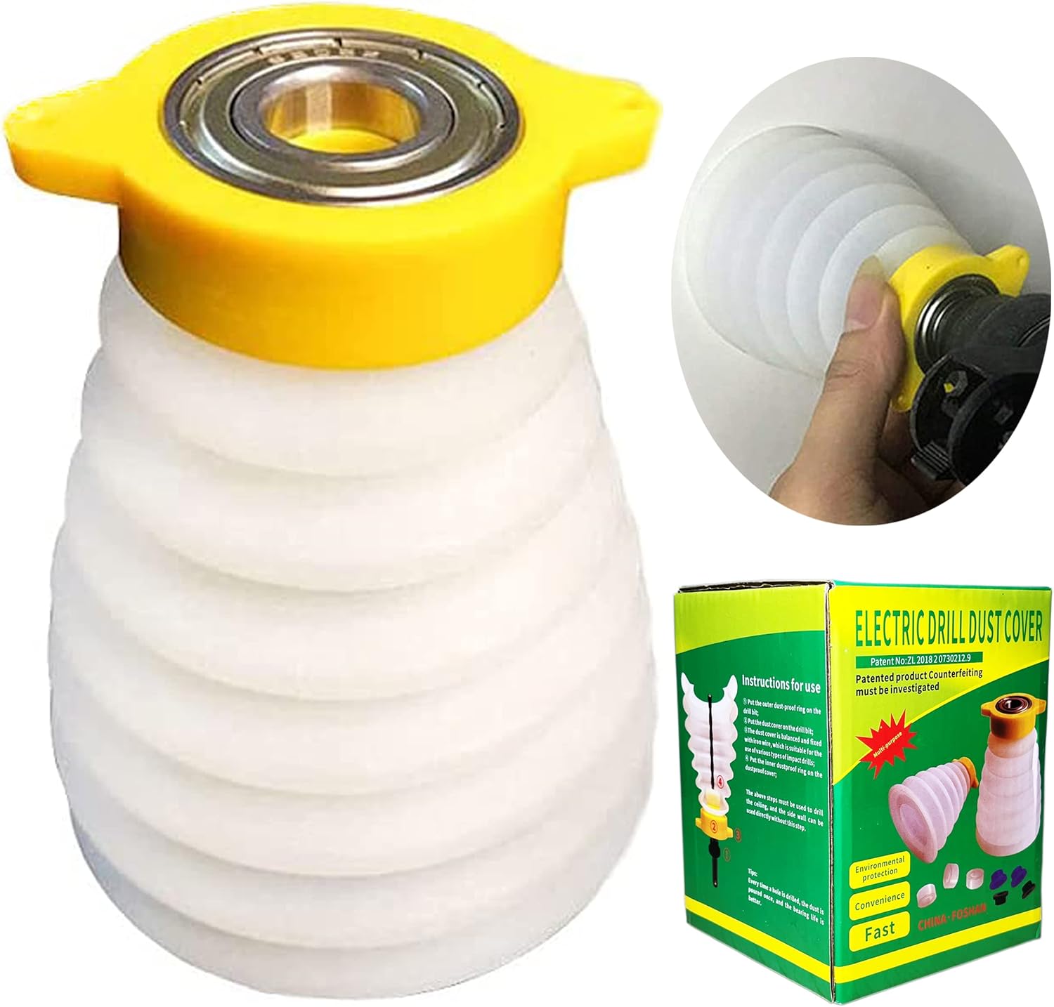 SUYVRC Drill Dust Cover Collector, Drilling Holes Dust Catcher Bowl ...