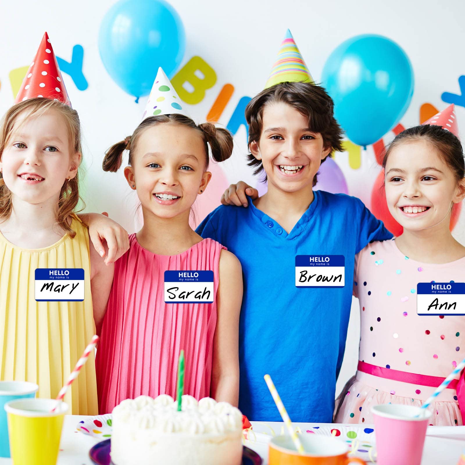 Snapklik.com : 160 Pcs Hello My Name Is Stickers Blue Name Badge Labels ...