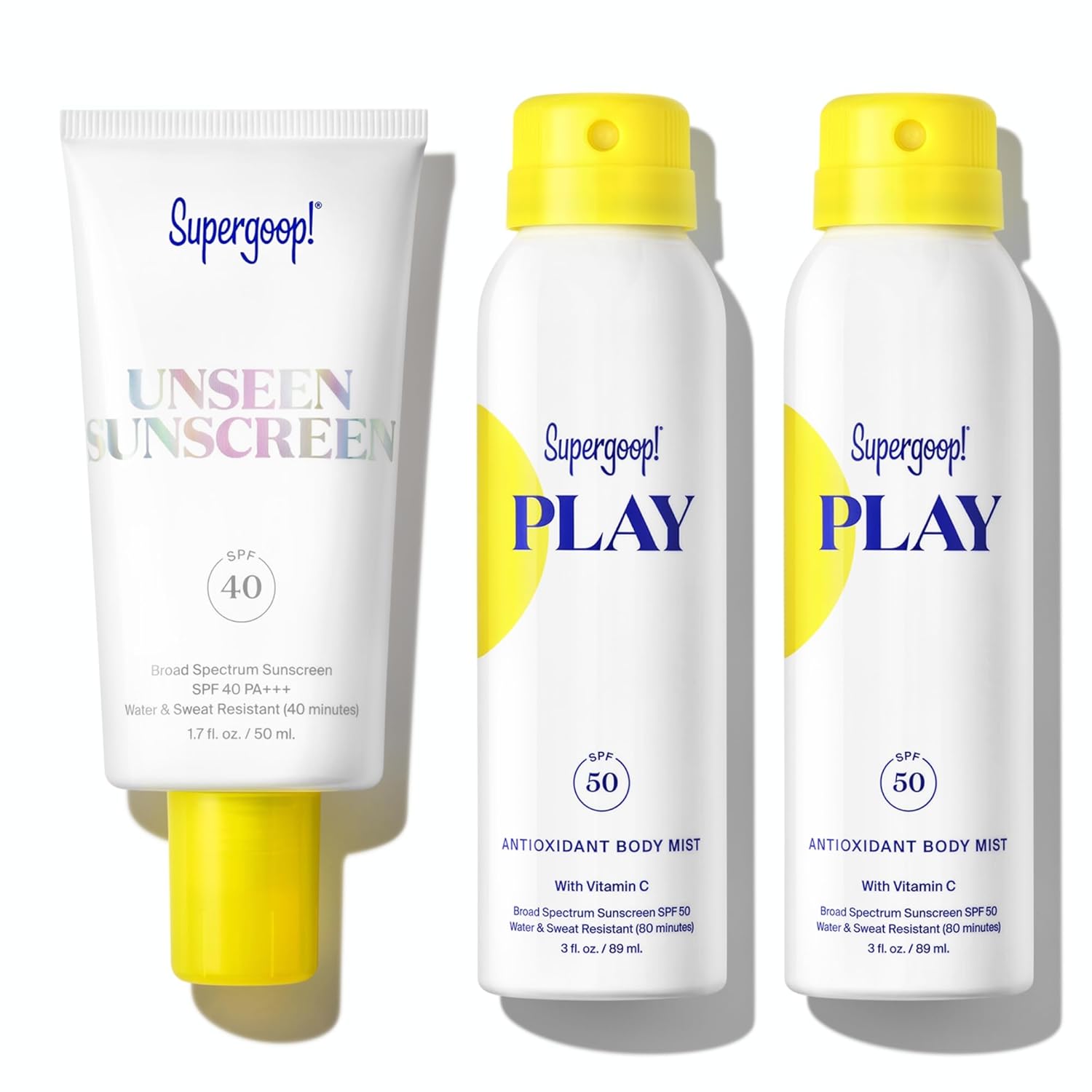 Amazon.com: Supergoop! Unseen Sunscreen (1.7 oz) + Two (2) PLAY ...