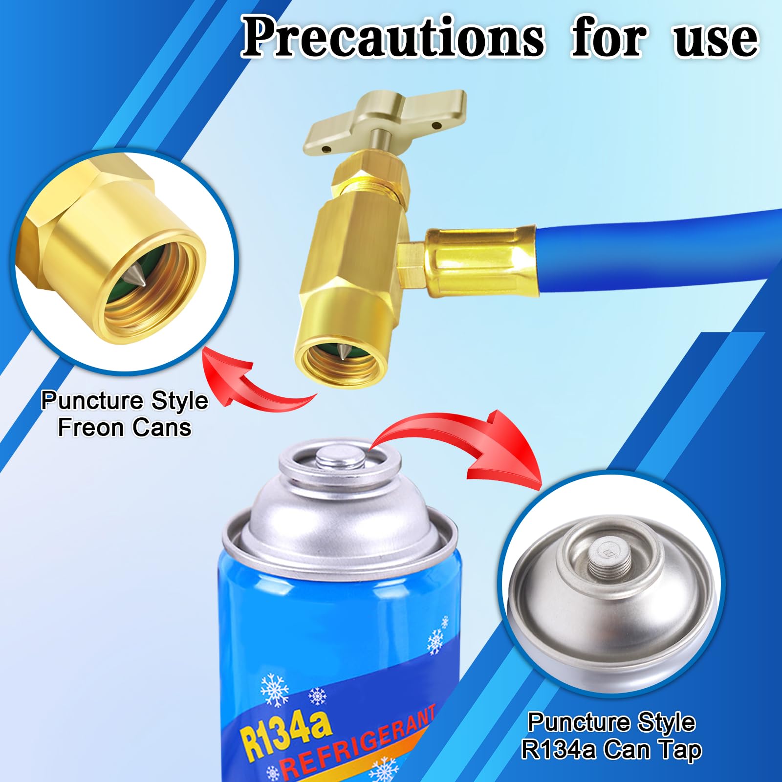 Snapklik.com : FANOVO R134A A/C Refrigerant Freon Charge Hose