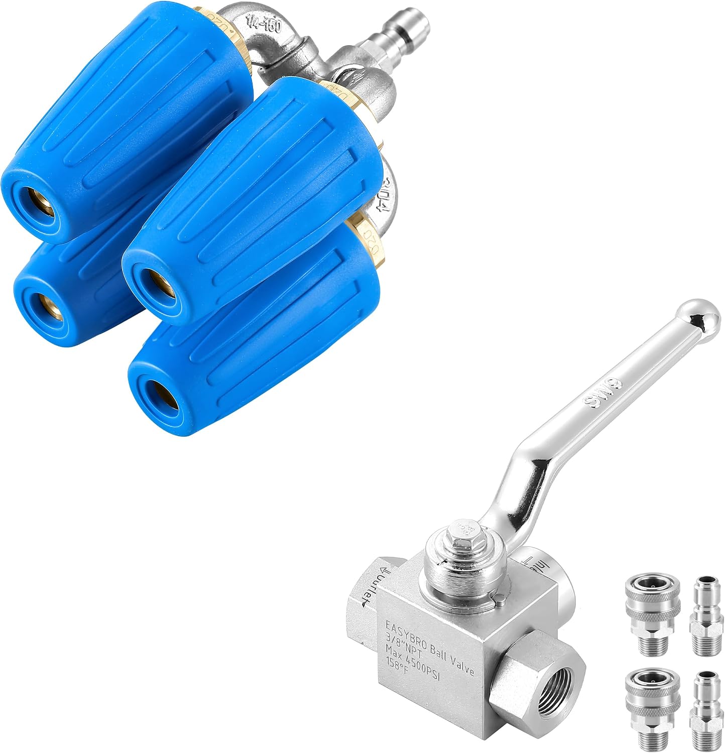 Amazon.com: EASYBRO Quadruple Turbo Nozzle Pressure Washer, 4-in-1 ...