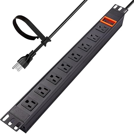 Amazon.com: BTU Power Strip Surge Protector Rack-Mount PDU, 12 Right ...