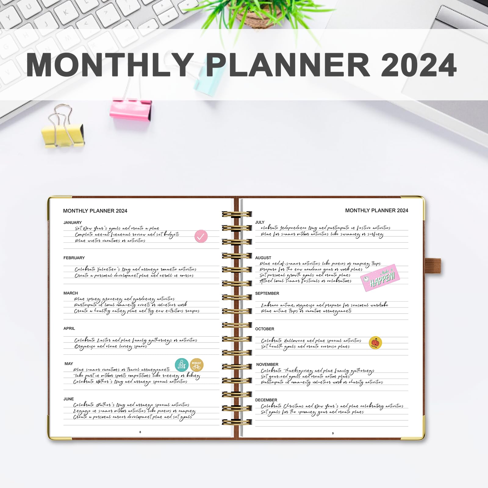 Snapklik.com : Calendar Weekly 2024-2025 Planner Organized Daily Work ...