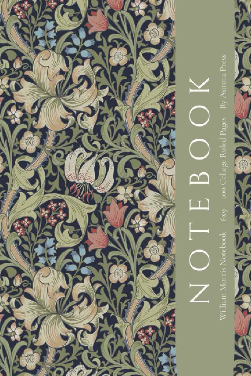 Notebook: William Morris Floral Notebook for Women, 100 pages College ...