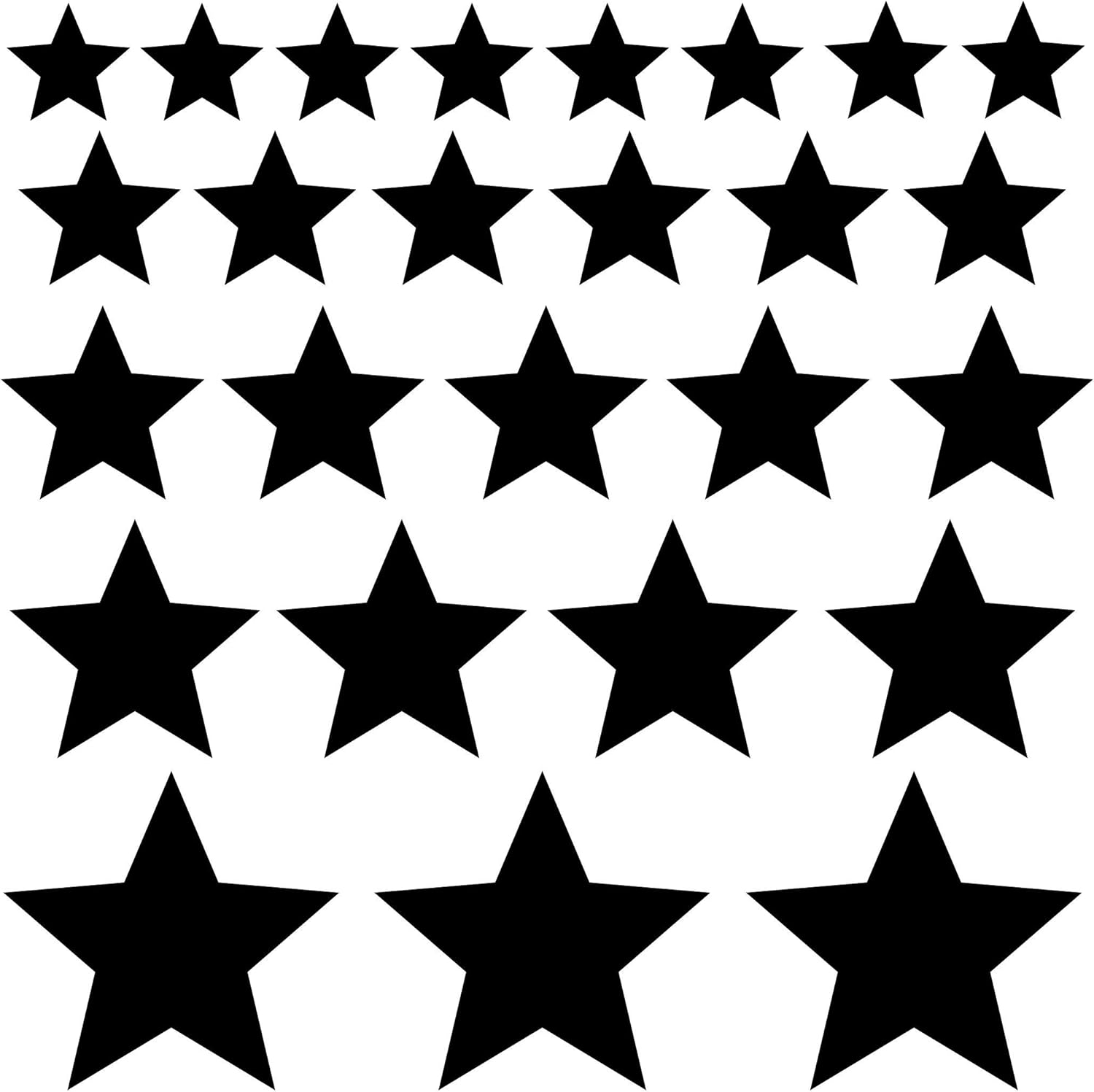 GDirect 26x Star Wall Stickers Vinyl Decals Children's Room Nusery Boys ...