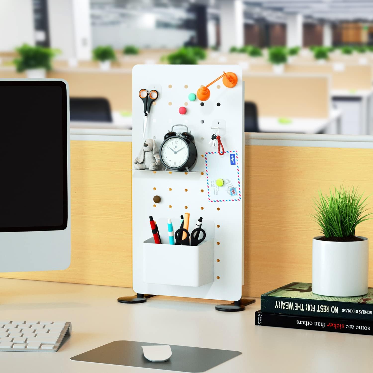 Amazon.com: Pegboard standable no-Punch pegboard Desk Top Organizer ...