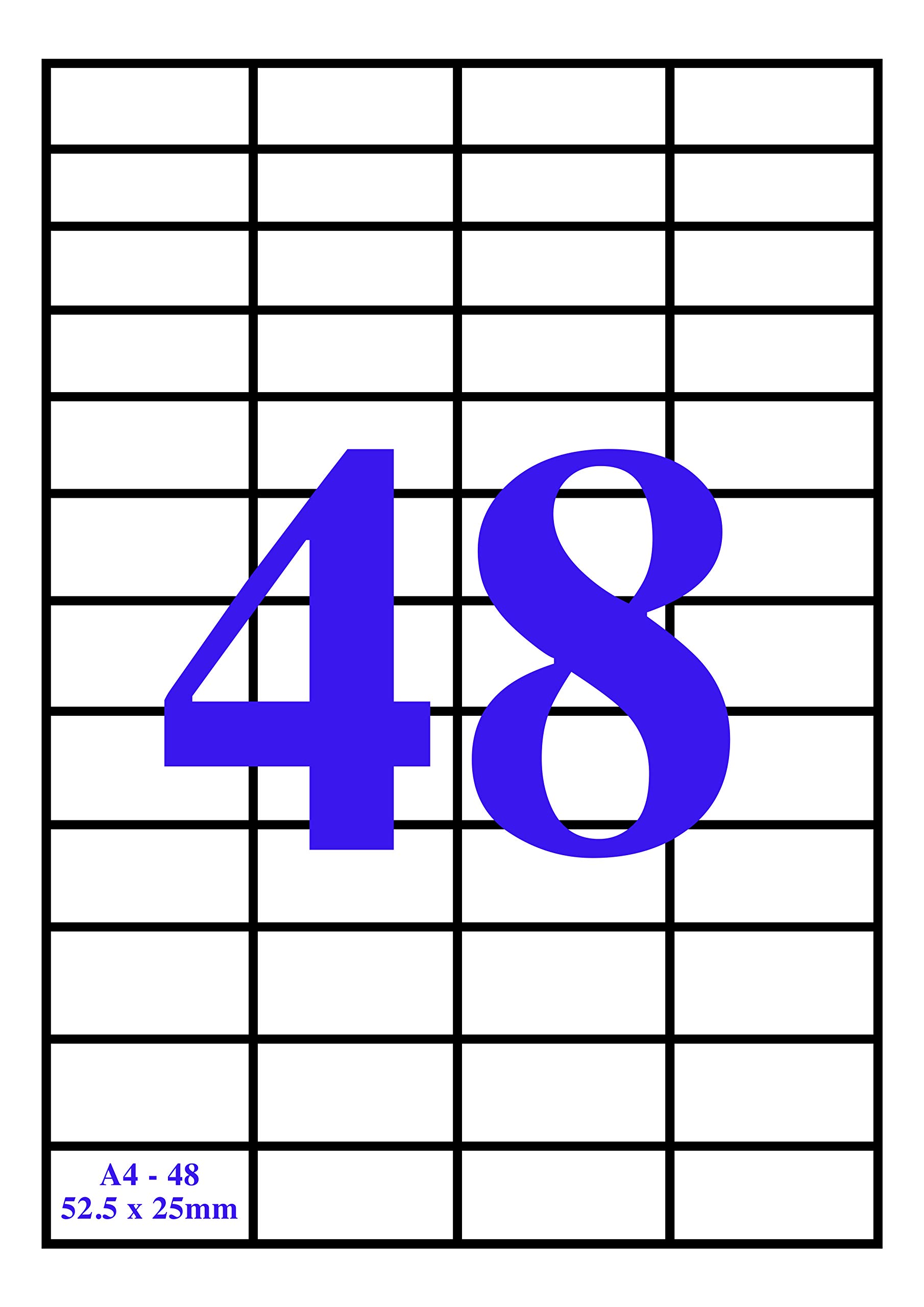 Buy VCR A4 Size White Self Adhesive Label/Sticker for Printer (Inject ...