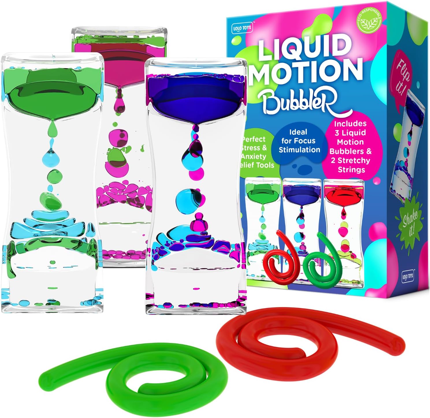 Amazon.com: Liquid Motion Bubbler Sensory Toys – 5 Pc Set Bundle ...