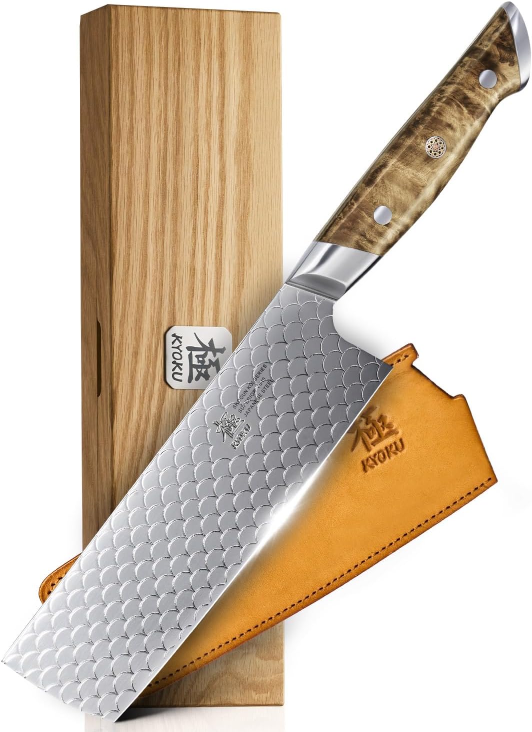 Amazon.com: KYOKU Daimyo Series Nakiri Knife + Professional Chef Knife ...