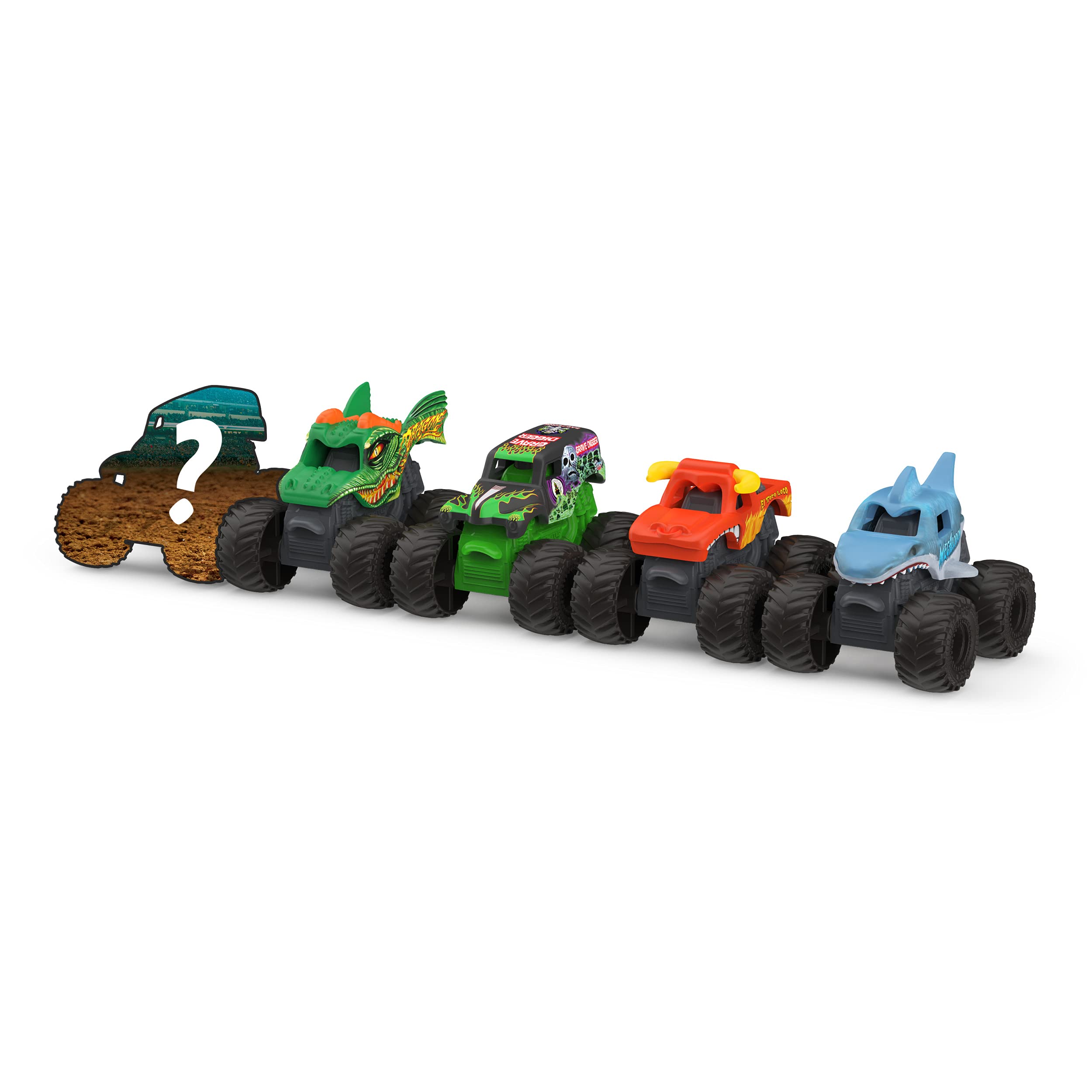 Monster Jam Official Mini Collectible Monster Trucks 5-Pack with 1 ...