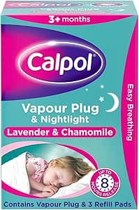 Calpol Vapour Plug Nightlight Lavender Chamomile 3+ Months, 3 Refills ...