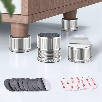 Amazon.com: Furniture Risers 1 inch Adjustable,4 Pack 0.9"-1.7" Metal ...