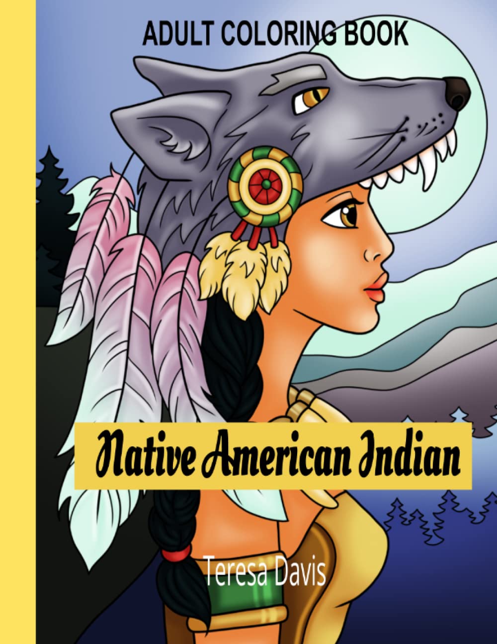 Native American Adult Coloring Trees Christmas Coloring Book. Coloring