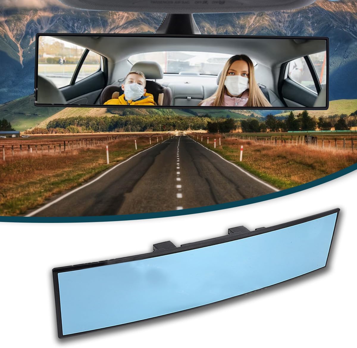 Amazon.com: Couslcd Rear View Mirror for Car, 12.1 inch Interior Clip ...