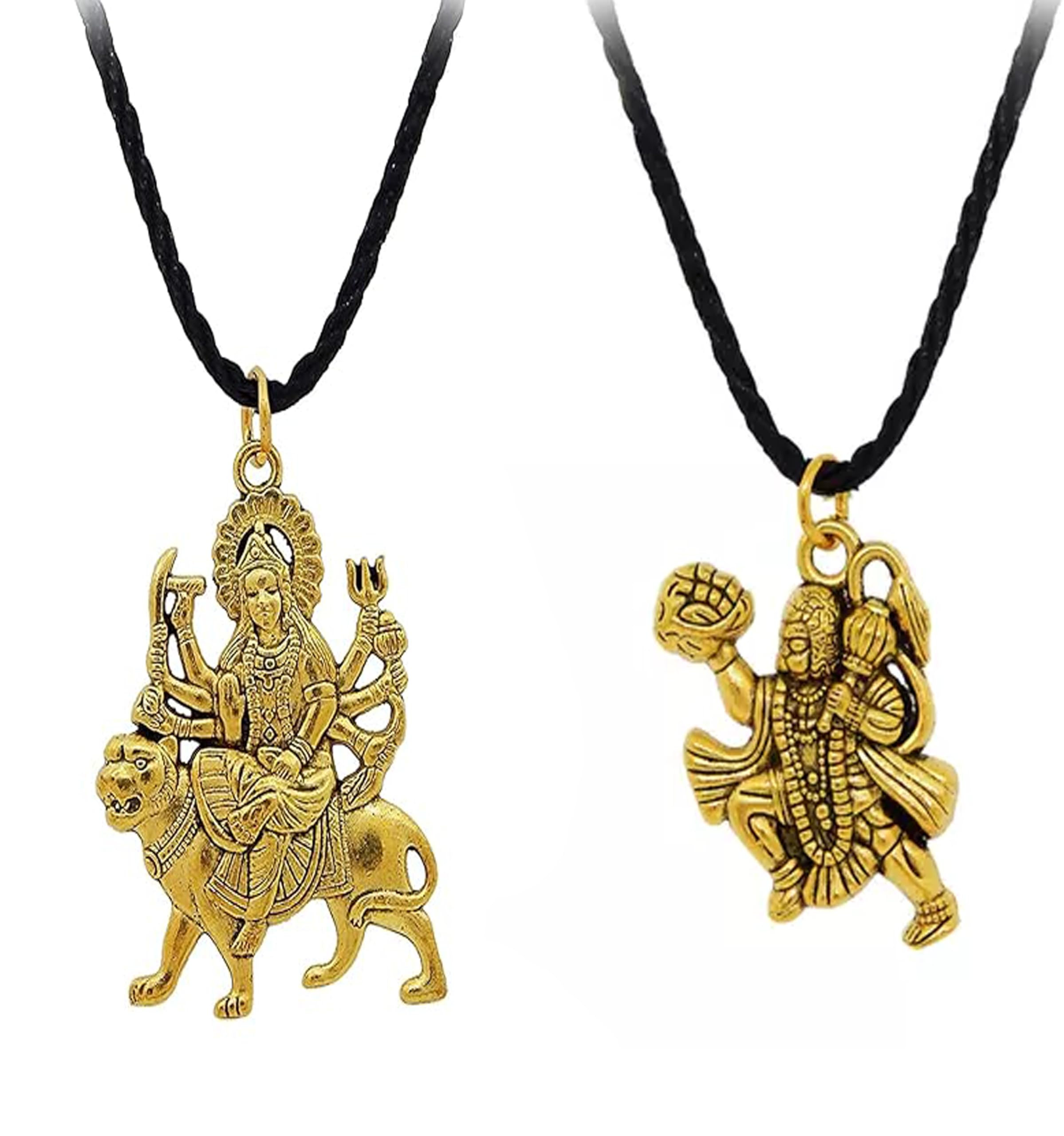 Buy ANVIKA Religious Combo Of Brass Hanumanji And Durga Mata Locket ...