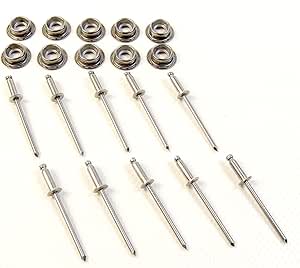 Amazon.com: Stainless Steel Snap Studs with Stainless Steel Rivets, 10 ...