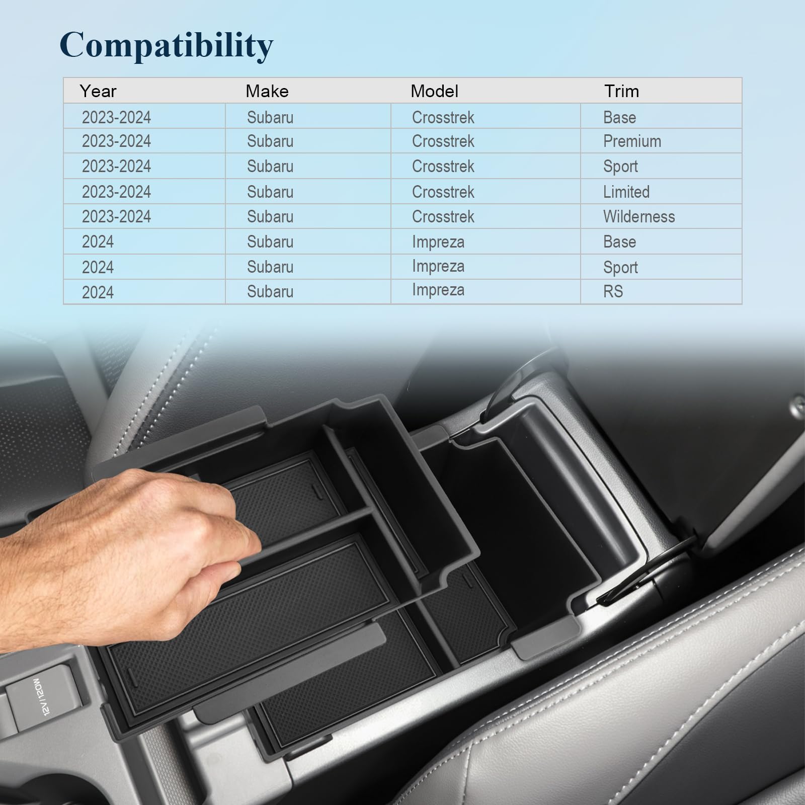 Snapklik.com : R RUIYA 2024 Crosstrek Center Console Organizer For S Ubaru Crosstrek Accessories ...