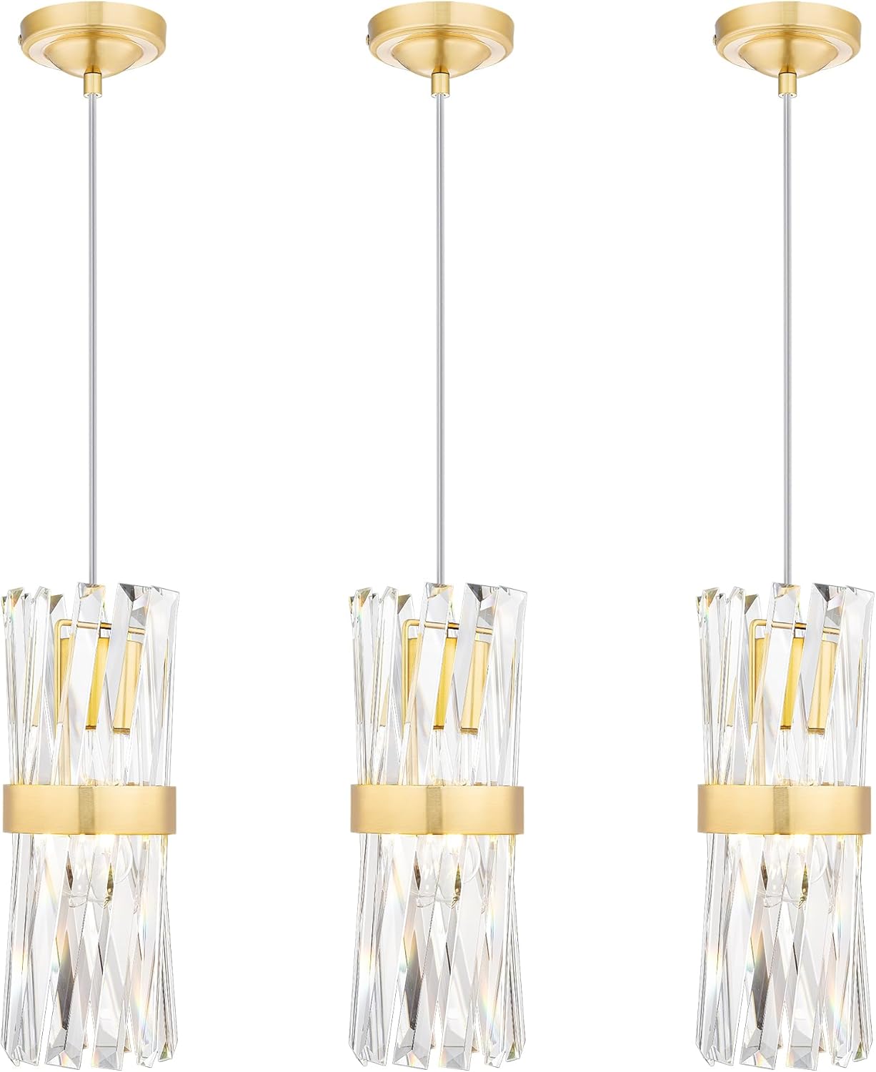 Ken & Ricky Gold Pendant Lights Kitchen Island 3 Pack,Pendant Lighting ...