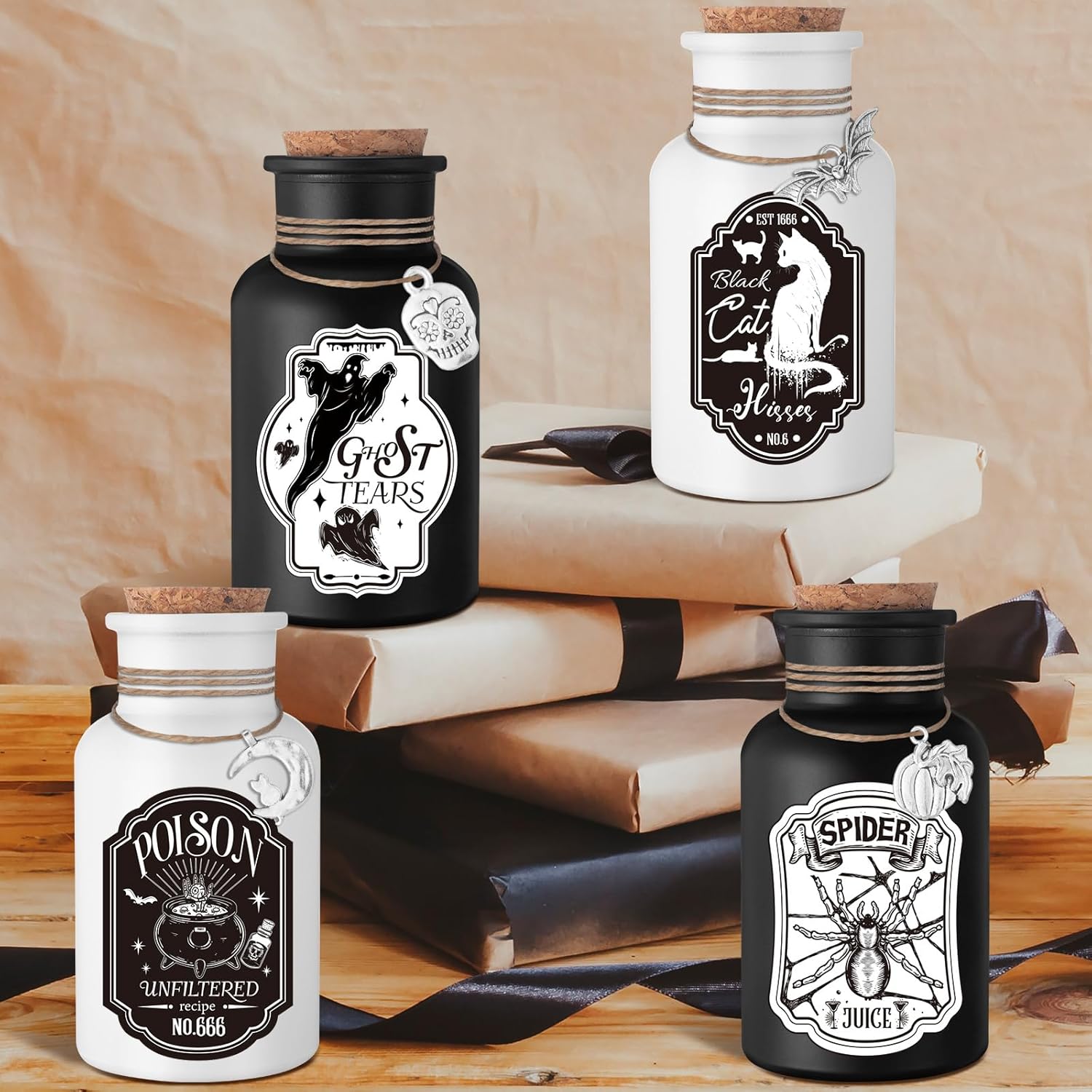 Amazon.com: Hotop 31 Pcs Halloween Potion Bottles Set Including 4 Pcs ...