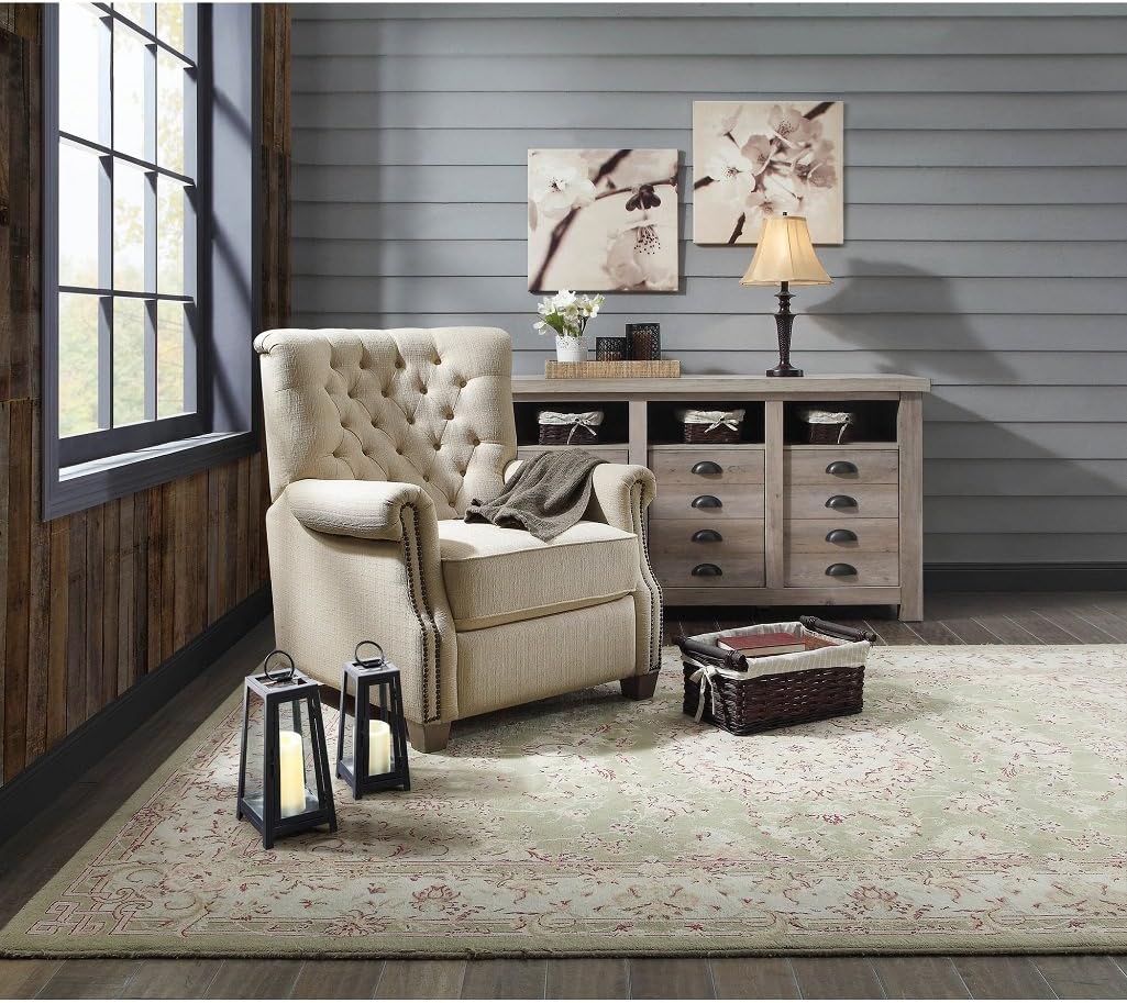 Amazon.com: Better Homes and Garden Tufted Push Back Recliner (Beige ...