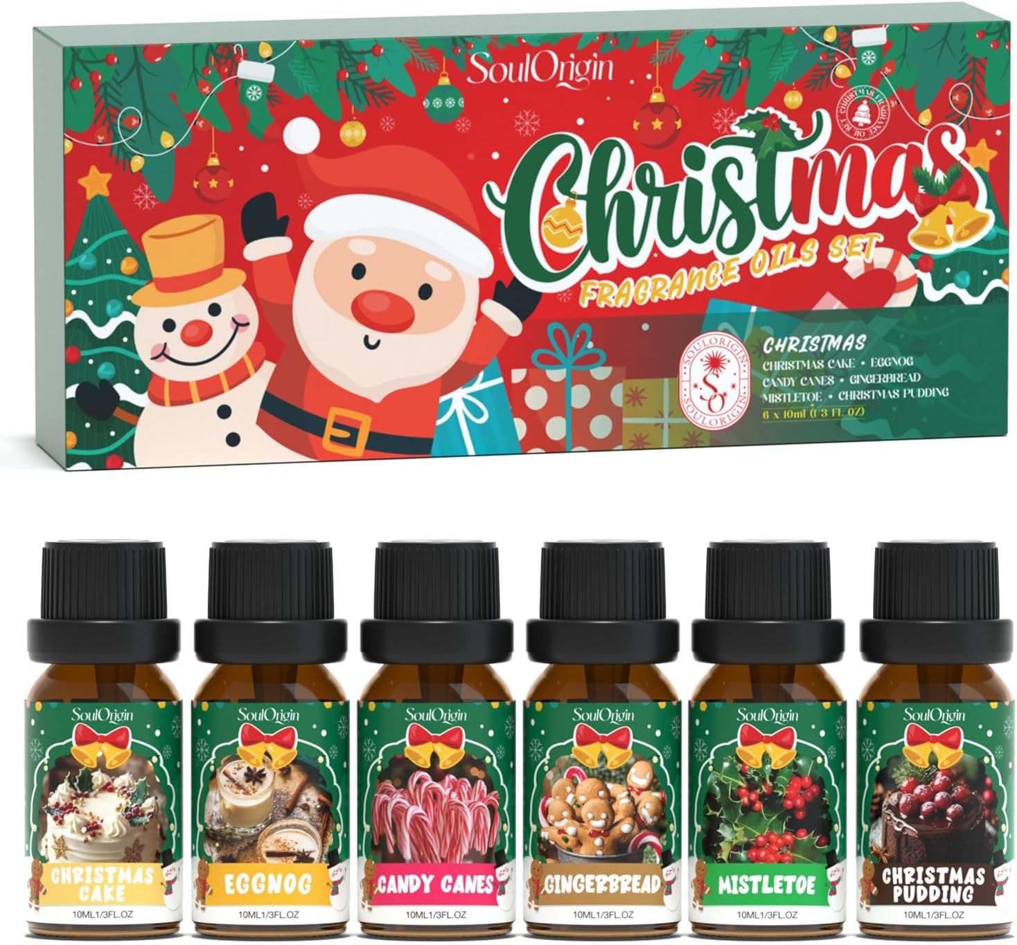 Amazon.com: Soulorigin Christmas Essential Oils Set, Fragrance Oil Set ...