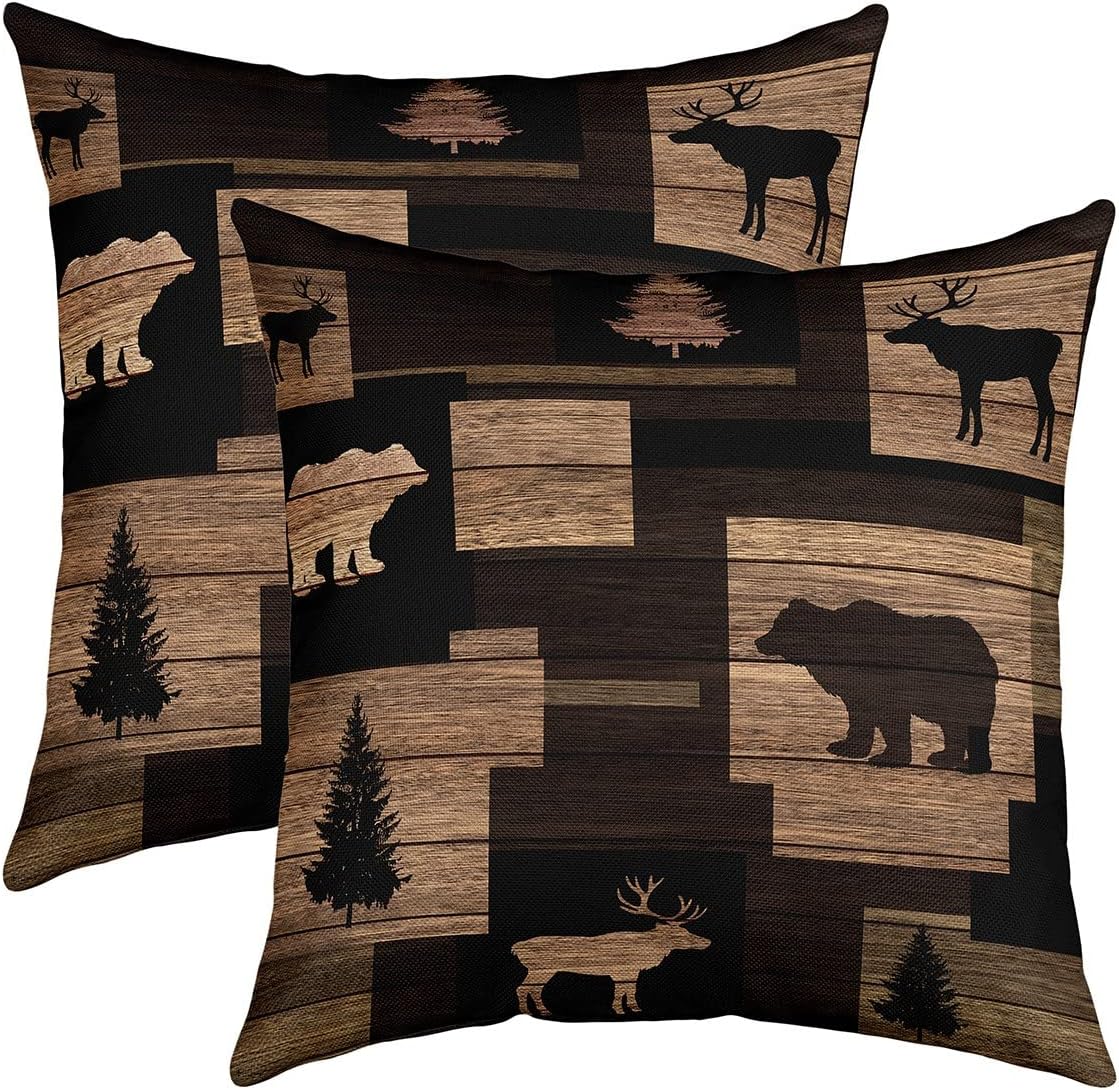 Amazon.com: Erosebridal Rustic Farmhouse Throw Pillow Covers 18x18,Set ...