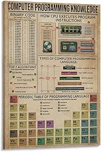 Amazon.com: Computer Programming Poster Art Wall , Home Decor Art Wall ...
