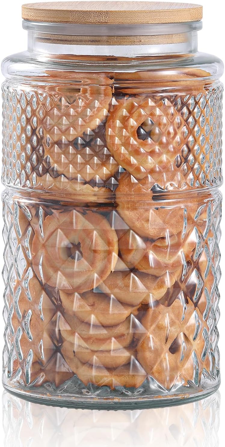 Amazon.com: Galazzz 90 oz | 0.7 Gallon Large Cookie Jar, Glass Jar with ...