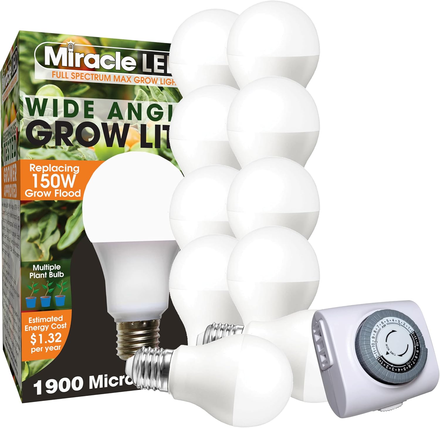 Amazon.com : Miracle LED 11W Full Spectrum Multi-Plant Grow Light ...