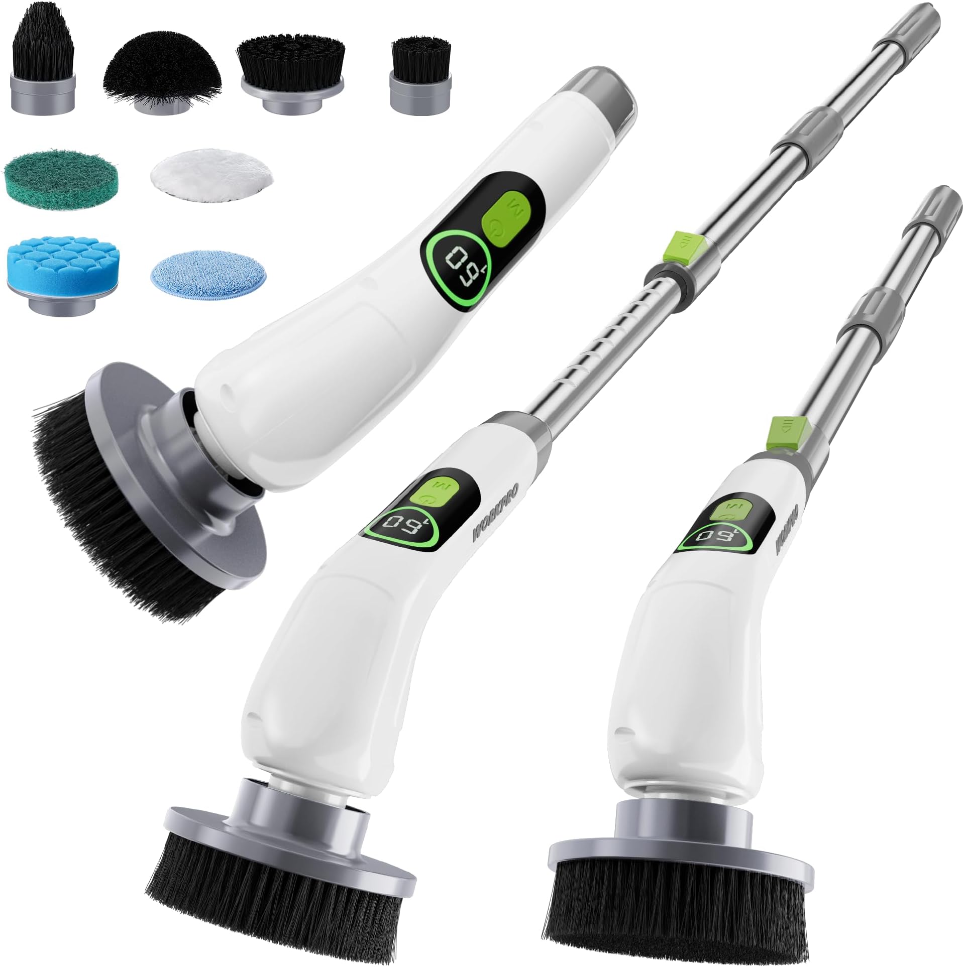Amazon.com: WORKPRO 8V Electric Spin Scrubber, 3-Speed Adjustable ...