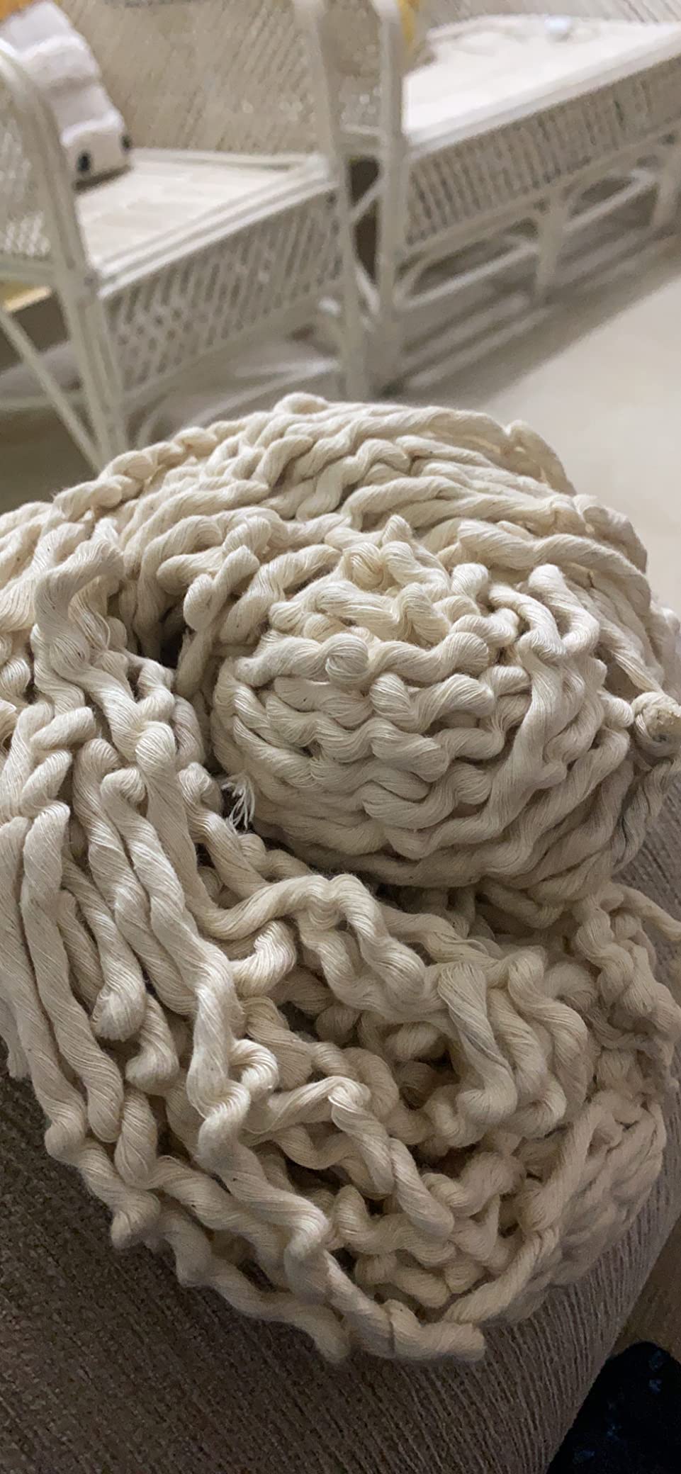 VMPS Cotton Cord 4mm 55 Meter Single Strand Twisted Natural Cotton Rope ...