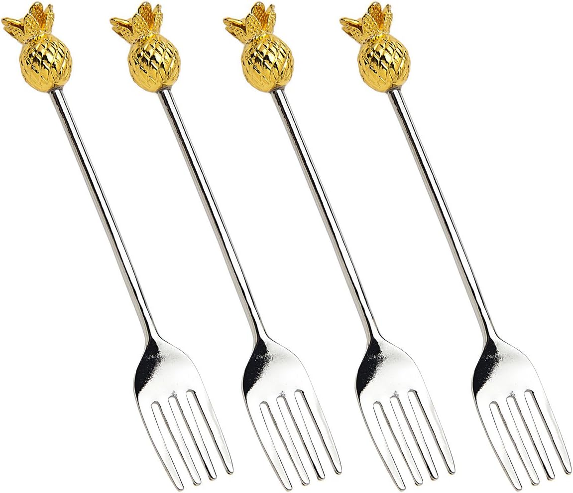 Amazon.com: Godinger Silver Art S 4 Pineapple Dessert Forks : Home ...