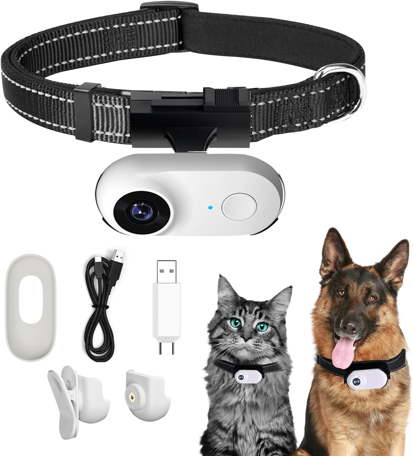 Amazon.com: omzer Cat Camera Collar - HD 1080P Home Wireless Pet ...