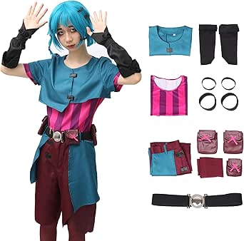 DAZCOS Women's Anime Cosplay Costume Outfit with Waist Bag for ...
