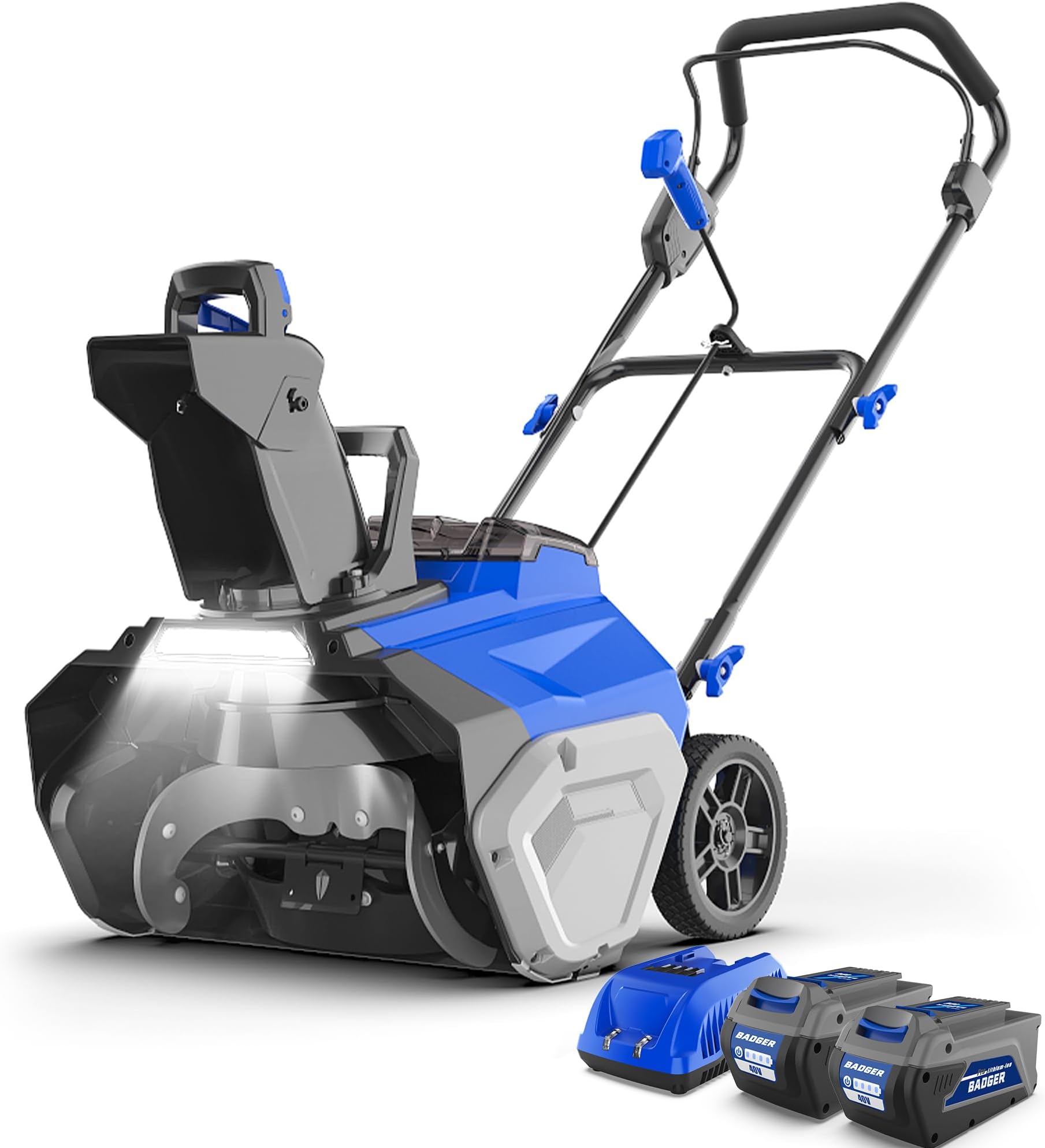 Amazon.com : PowerSmart 40V MAX Cordless Snow Blower 21-Inch with 4.0Ah ...