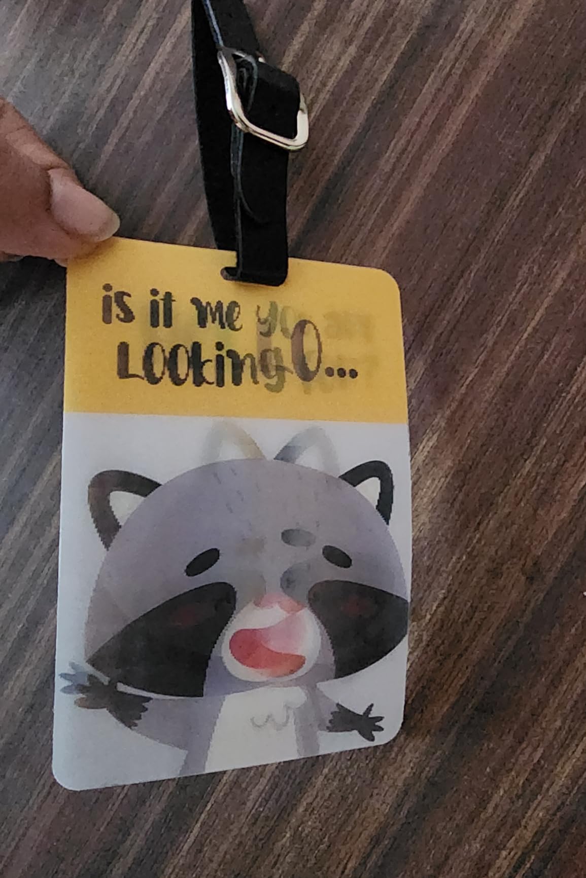 Lentikart 3D Lenticular Luggage Tag 1 Piece | Hello Racoon Funny Quote ...