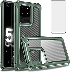 Asuwish Phone Case for Samsung Galaxy S20 Ultra 5G with Tempered Glass Screen Protector Clear ...