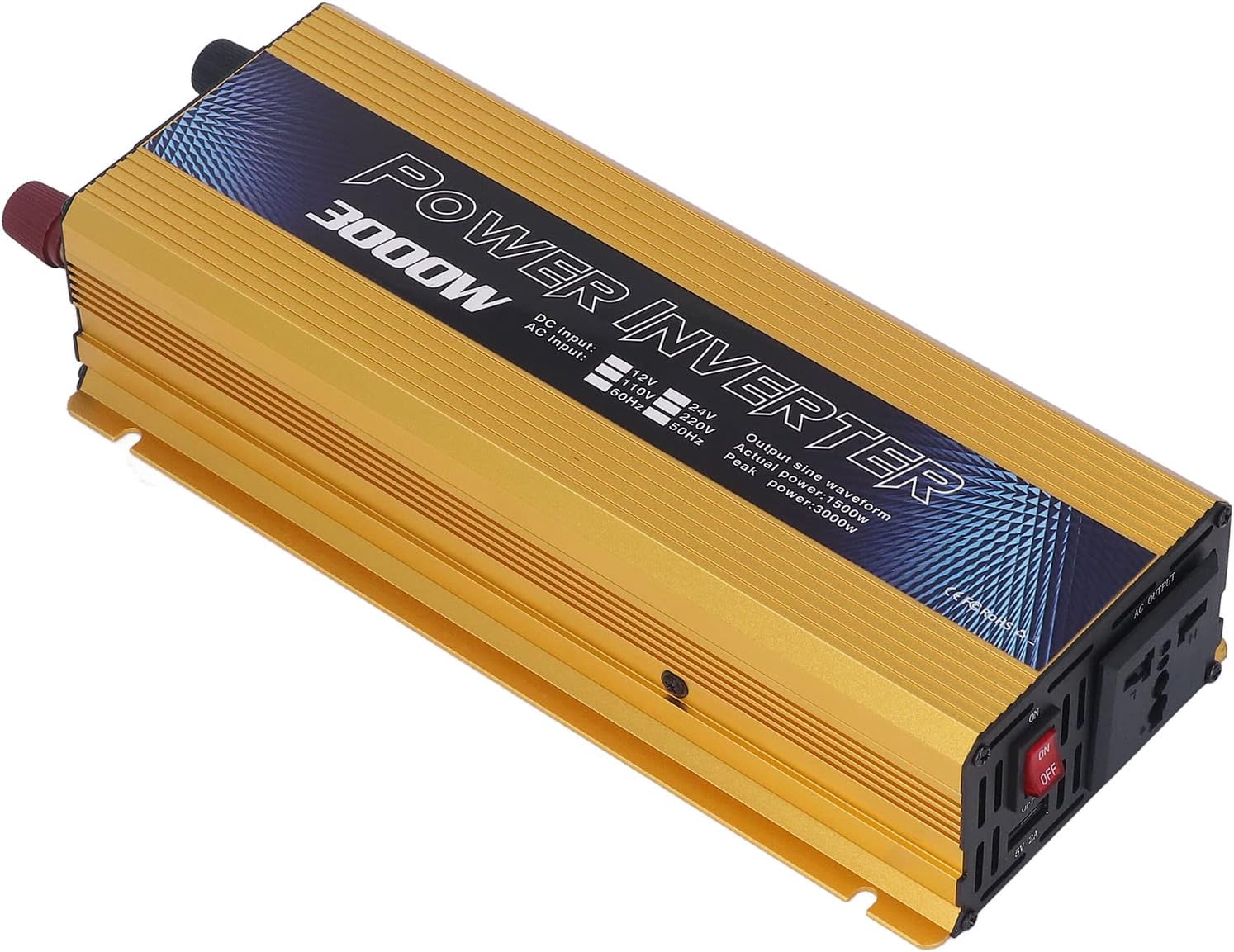 Amazon.com: Pure Sine Voltage Converter Car Inverter, 3000W DC 12V Sine ...