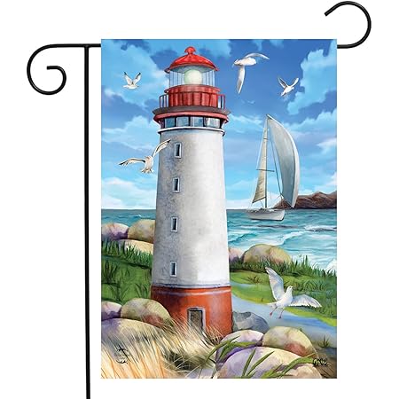 Amazon.com : Texupday Seaside Nautical Lighthouse Double Sided Summer ...