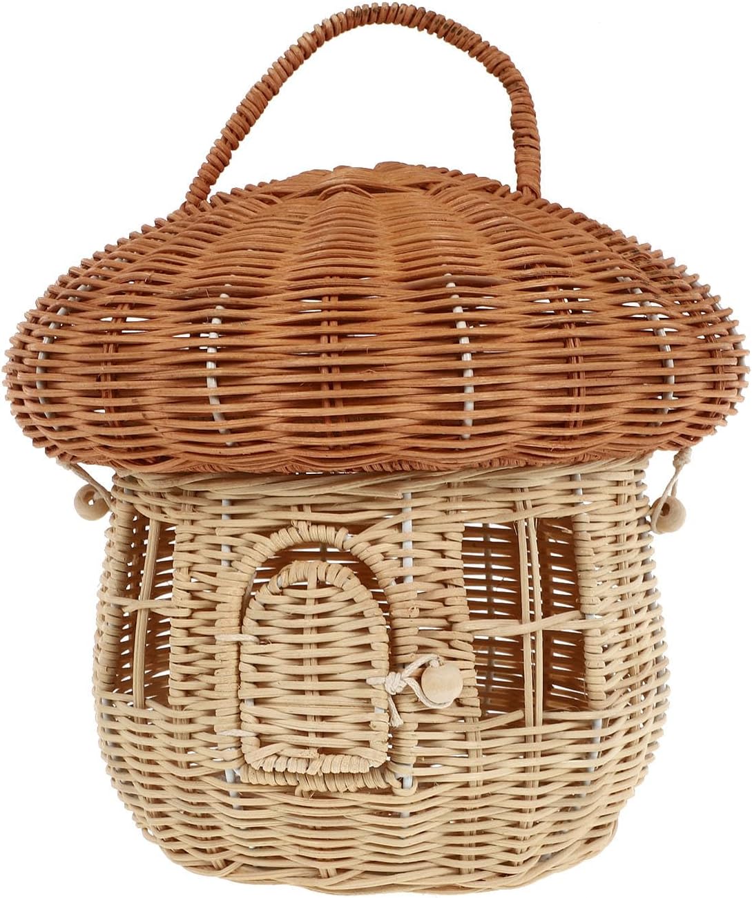 Amazon.com: Wnvivi Mushroom Shape Rattan Storage Basket,Hand Woven ...
