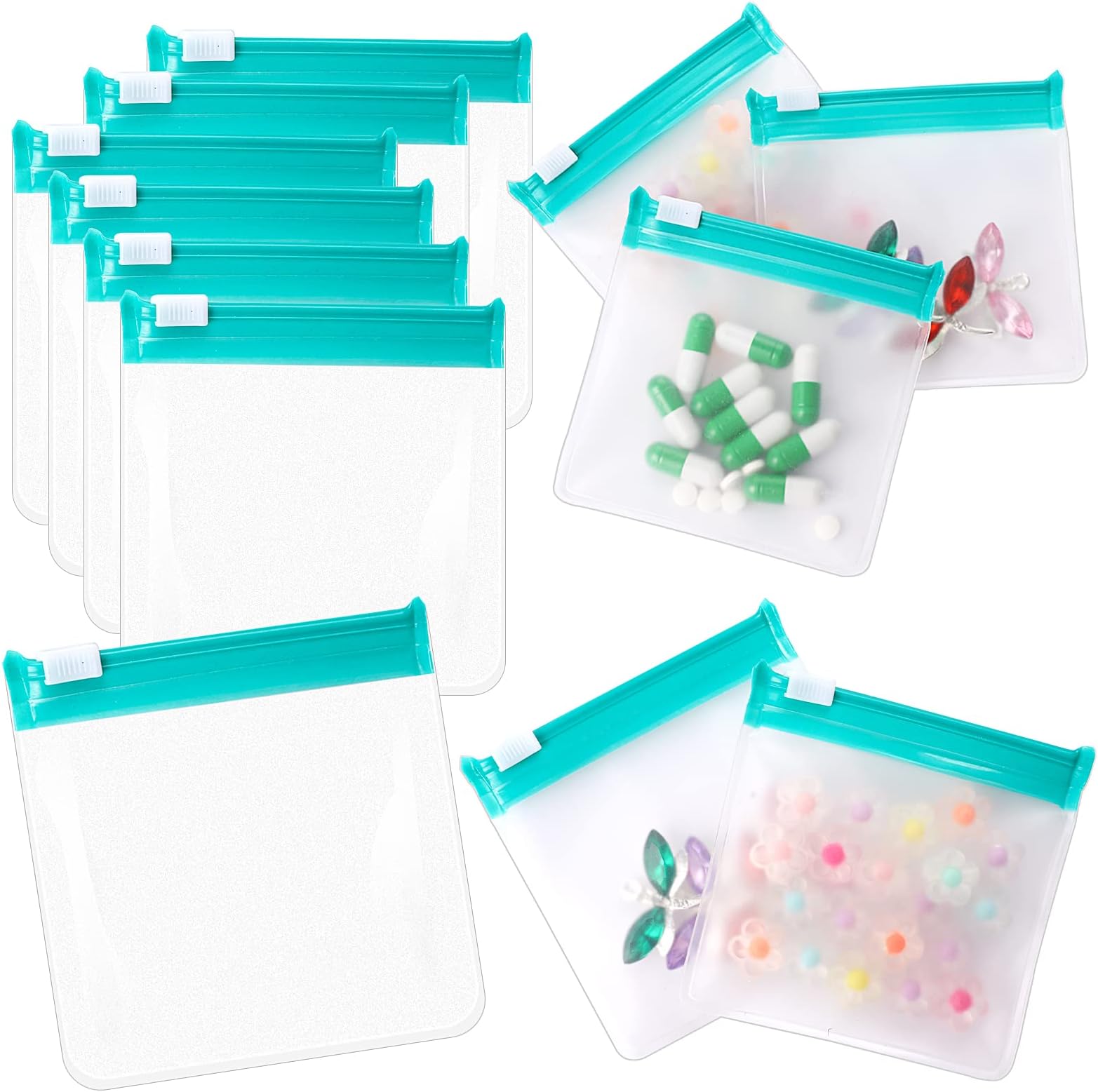 Amazon.com: 12 PCS Pill Pouches Bags Zippered Reusable Pill Storage ...