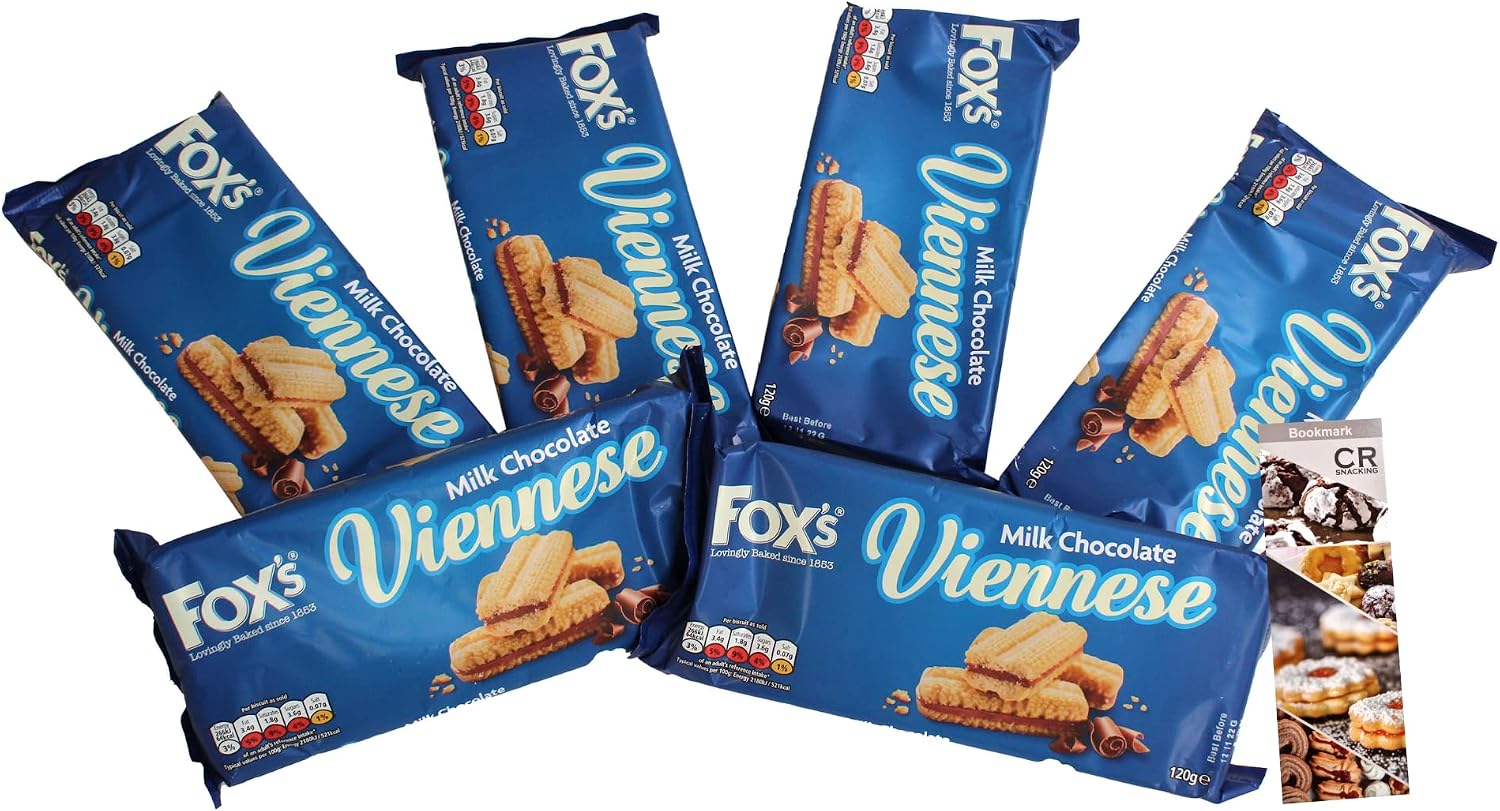 Foxs Milk Chocolate Viennese Biscuits 6 x 120g - Milk chocolate ...
