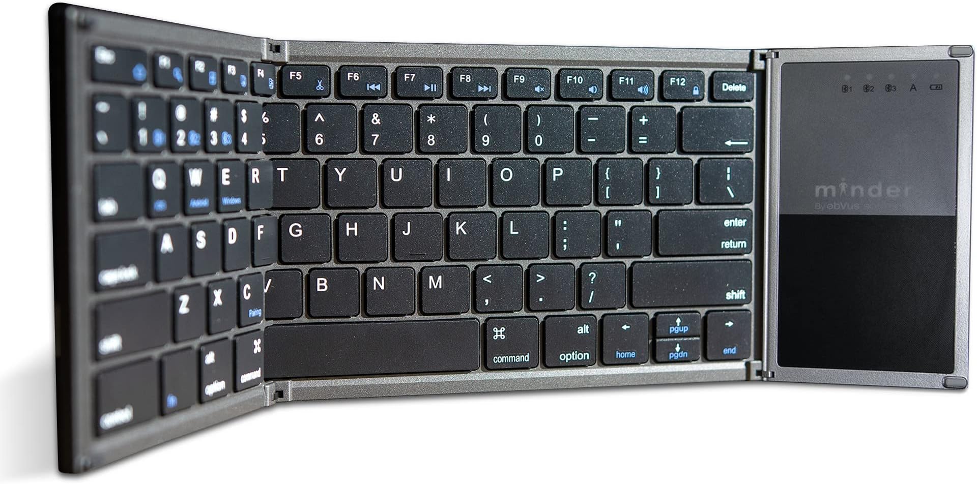 Amazon.com: obVus Solutions - minder Foldable Keyboard Bluetooth with ...