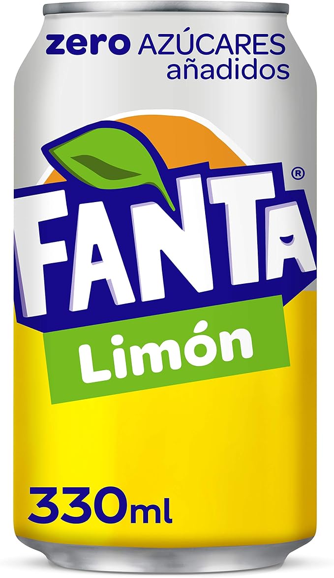 Fanta Refresco Limón, Zero Azúcares Añadidos, 330ml : Amazon.es ...