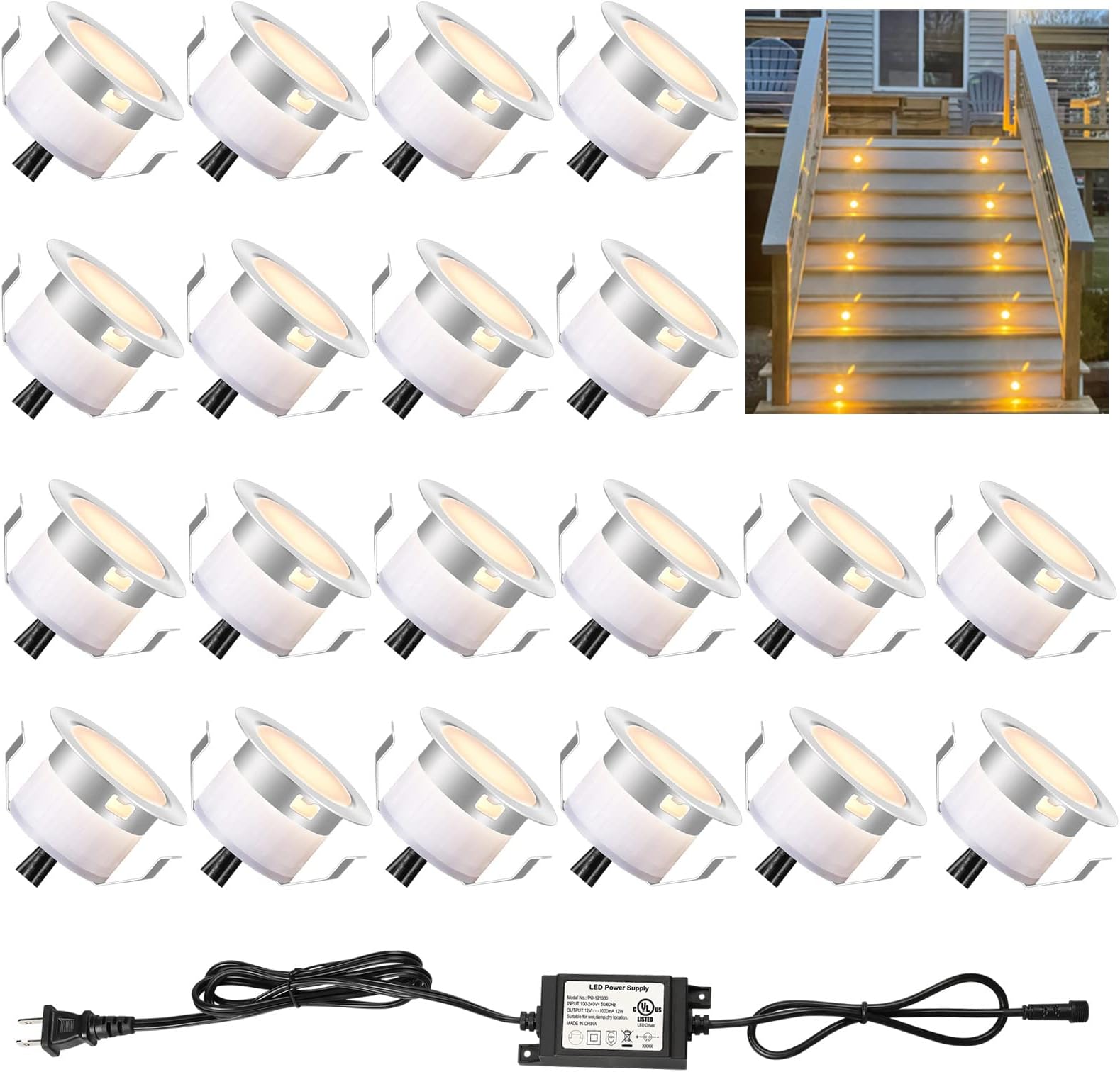 FVTLED Low Voltage LED Deck Lighting Kit Stainless Steel Waterproof ...