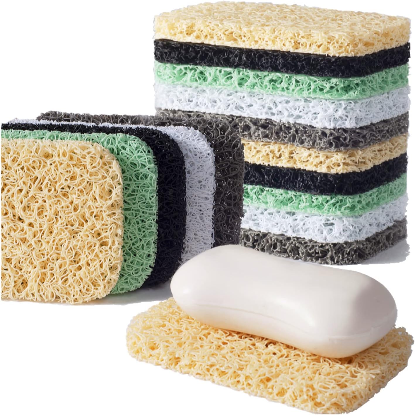 Amazon.com: 12PCS Soap Savers Pads BPA Free Soap Holder for Bar Soap ...